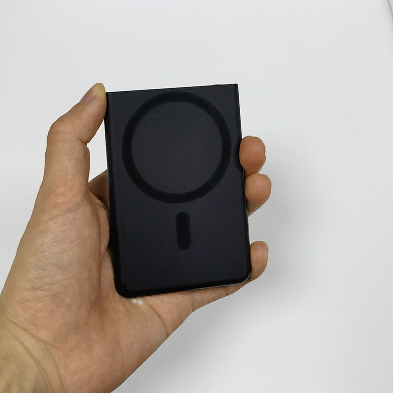 slim magsafe power bank , magnetic wireless powerbank 5000mAh , metal ...