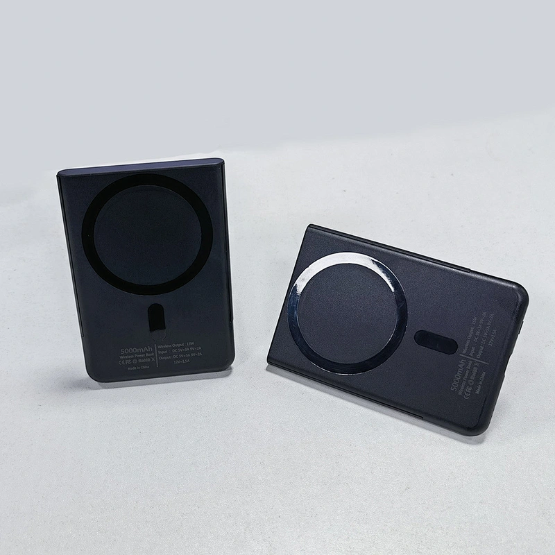 slim magsafe power bank , magnetic wireless powerbank 5000mAh , metal ...