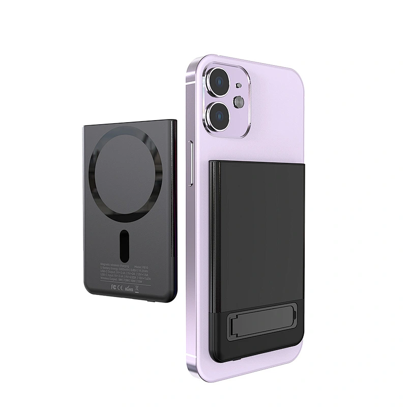 slim magsafe power bank , magnetic wireless powerbank 5000mAh , metal ...